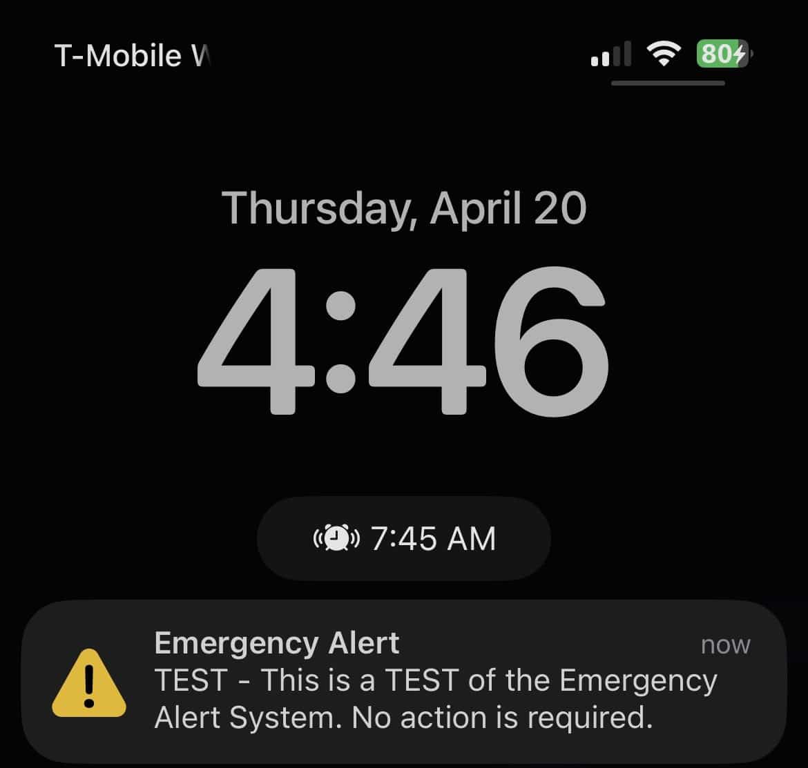 Good morning alert to Floridian's cell phones was not a planned event ...