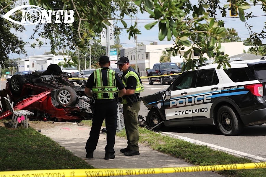 Largo Police Vehicle Involved in Crash on East Bay Drive - IONTB