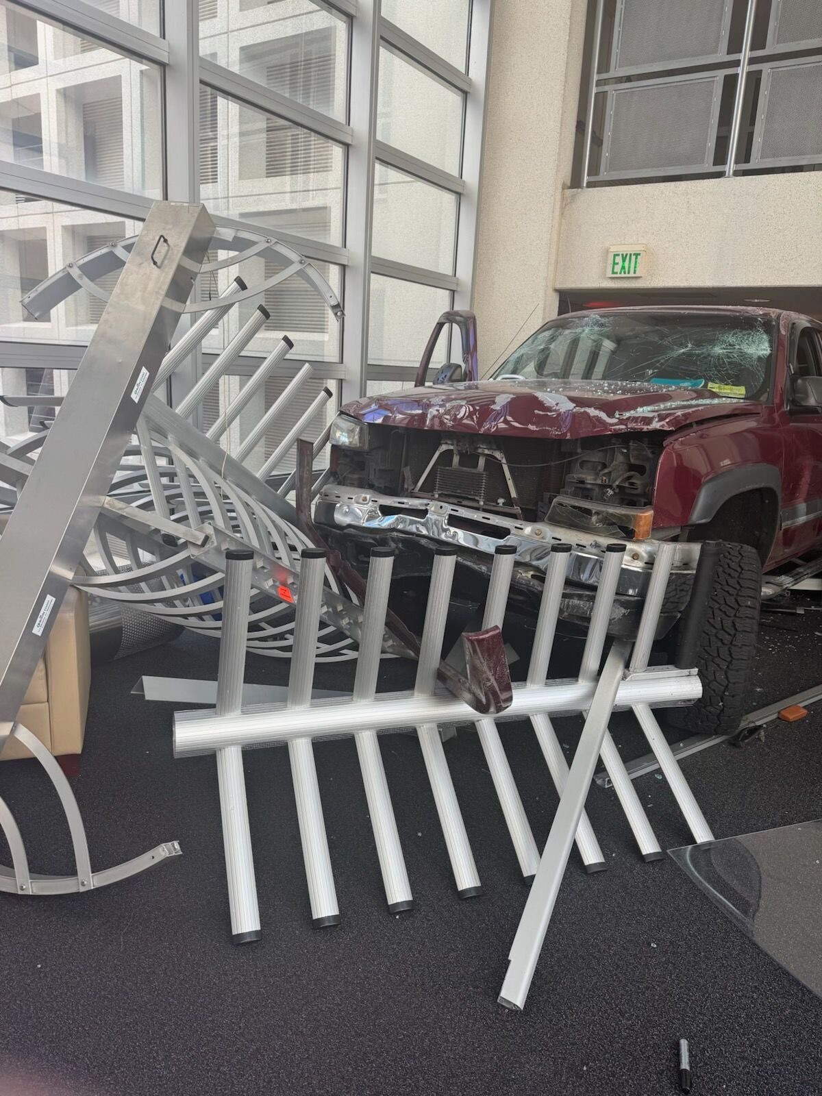 Man charged with crashing into the USAA building from 3rd floor parking ...