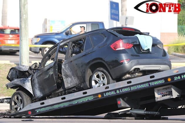 Driver of fleeing vehicle causes fiery crash involving an ambulance and ...