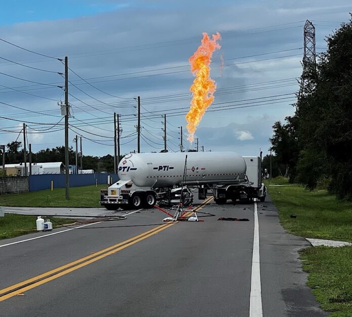 Pinellas Deputy seriously injured in crash involving a Propane Tanker ...