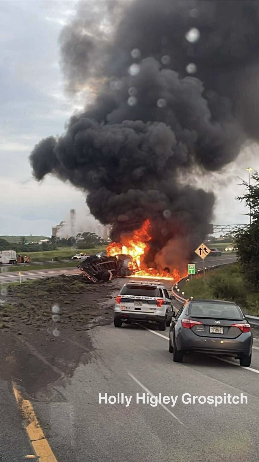 Tractor-Trailer Overturns and Catches Fire on I-275 Exit Ramp - IONTB