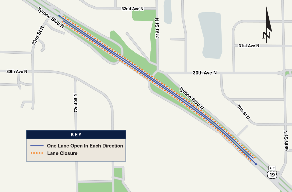Lane Closures Set for Tyrone Boulevard Pavement Project - IONTB